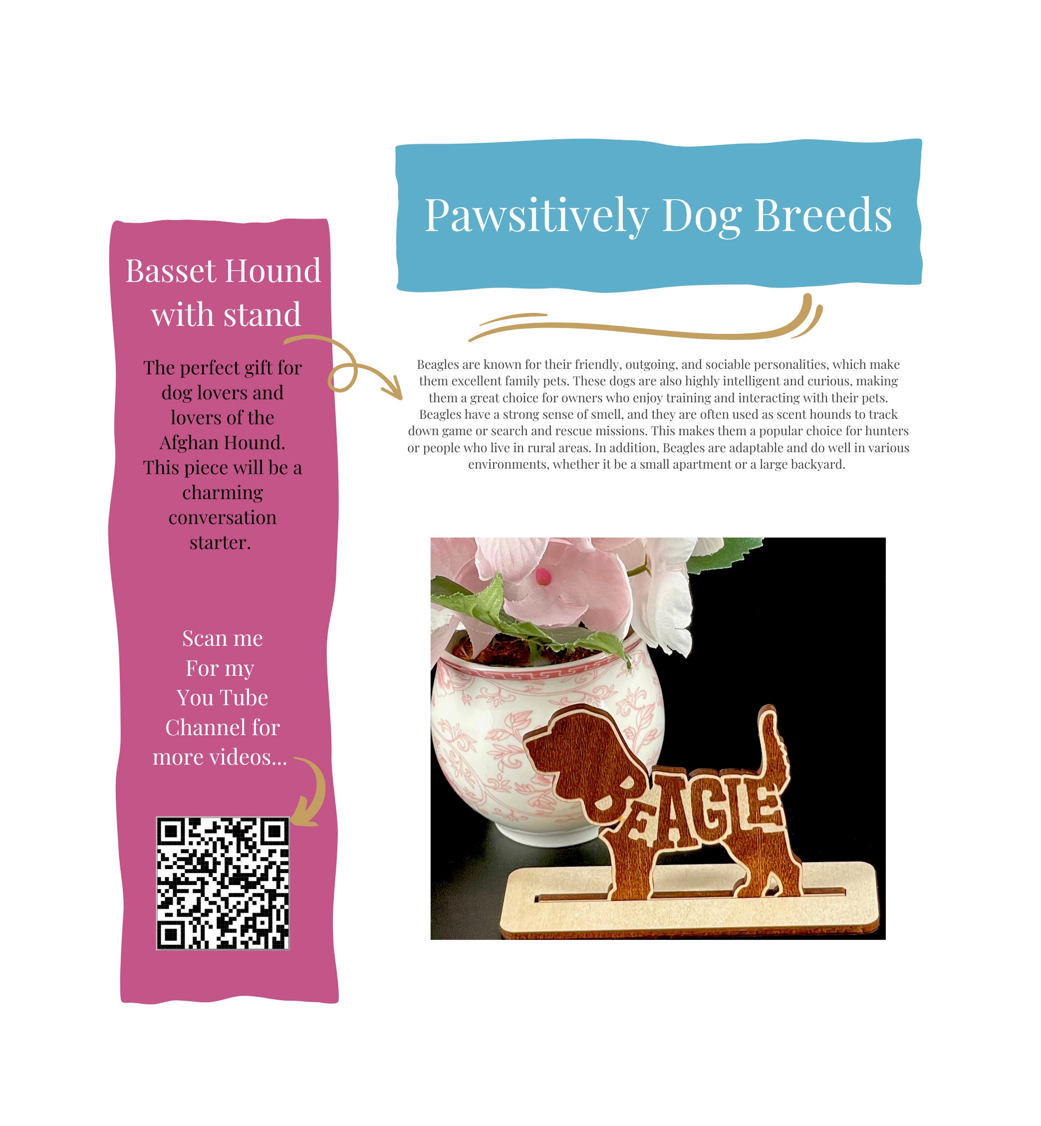 Laser Cut and Engraved Beagle Gift A Personalized Dog Breed Decor - Etsy