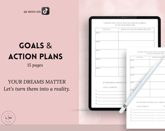 12 Week Vision Board, Fillable Goal Setting Overview Planner, Goals ...