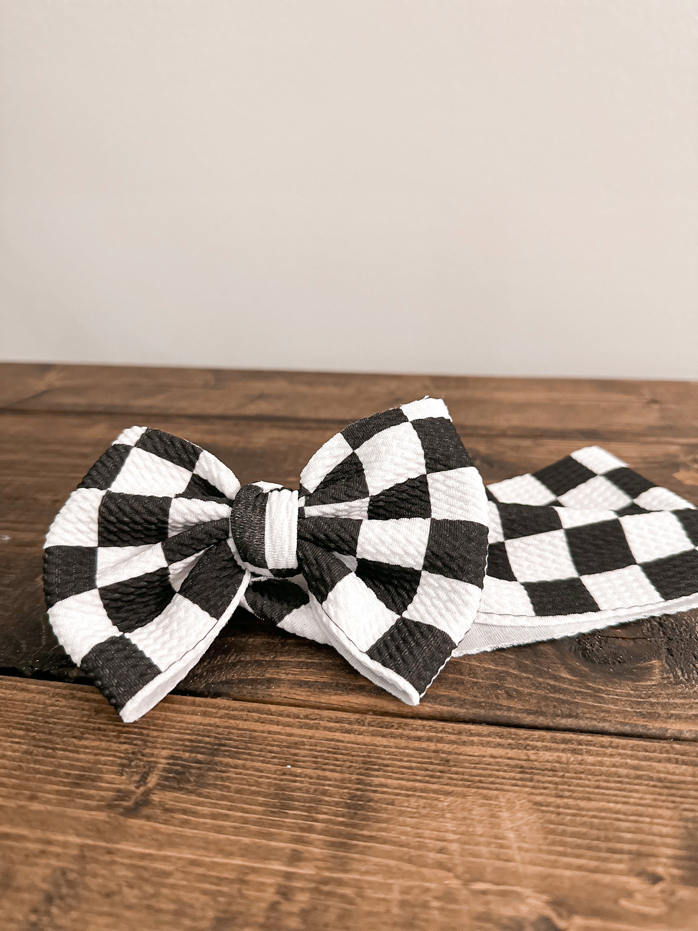 Checkered Bow, Race Bow, Checkered Flag Bow, Baby Headband, Baby Bow ...