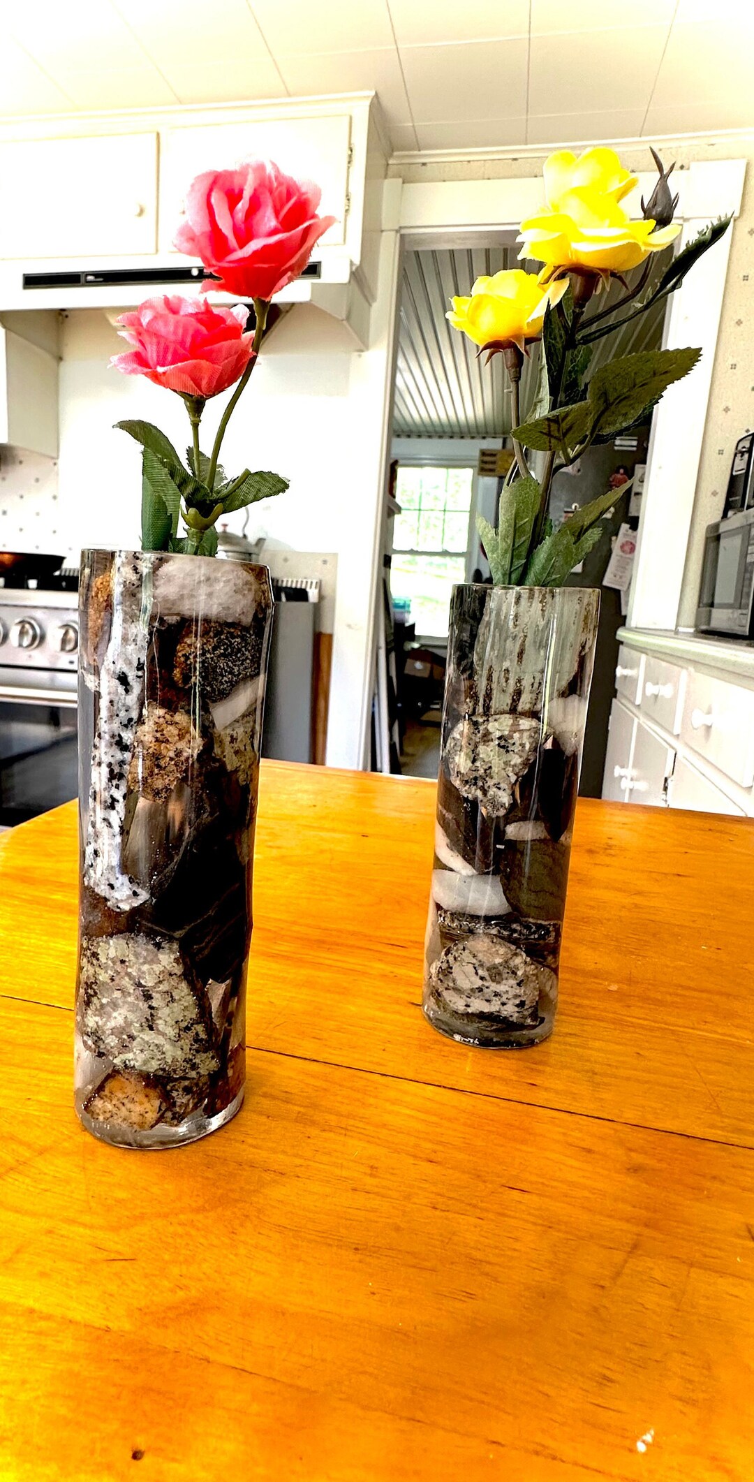 Wicked Beautiful Bud Vase! Made With Amazingly Unique Cut Maine Rocks ...