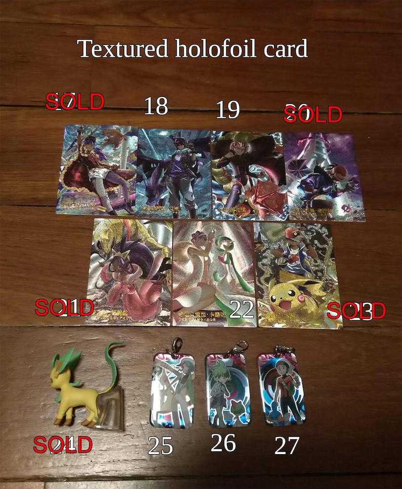 Custom Textured Holofoil Pokemon Trainer Cards - and Identity V - Etsy
