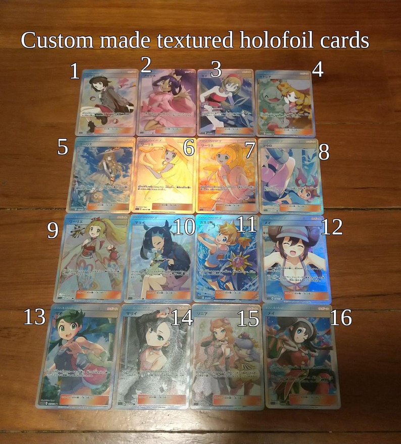 Custom Textured Holofoil Pokemon Trainer Cards and Identity V - Etsy