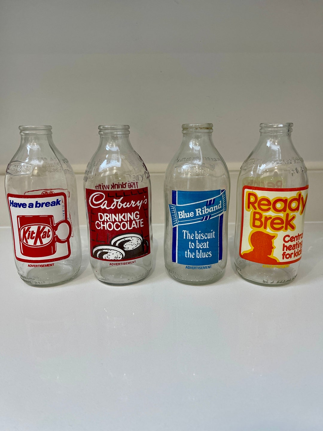 Vintage Unigate Collectible Advertisement Milk Bottles 1980's Ready ...