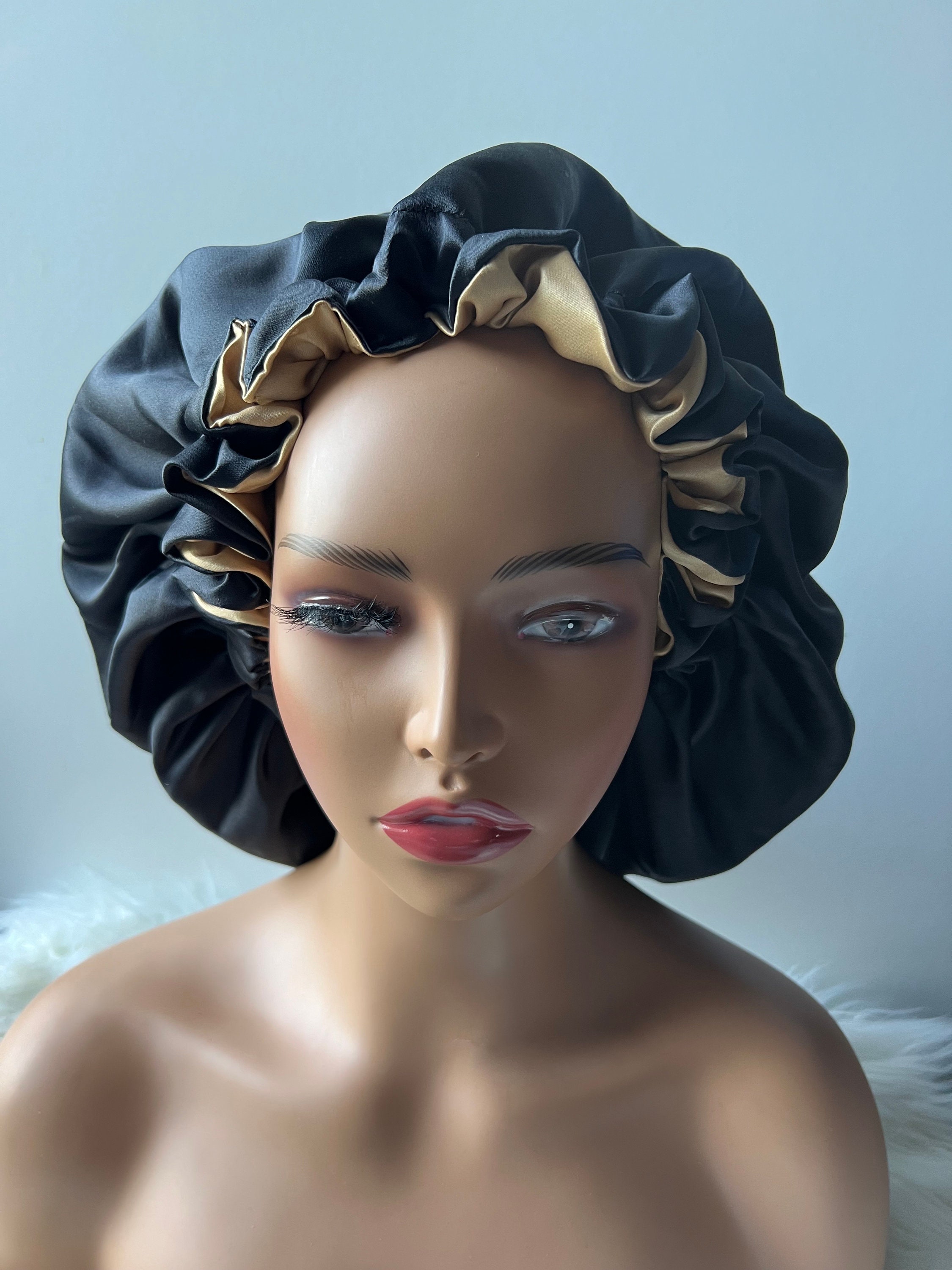 Satin Silk Bonnet. Reversible Sleeping Cap Sleeping Bonnet - Etsy