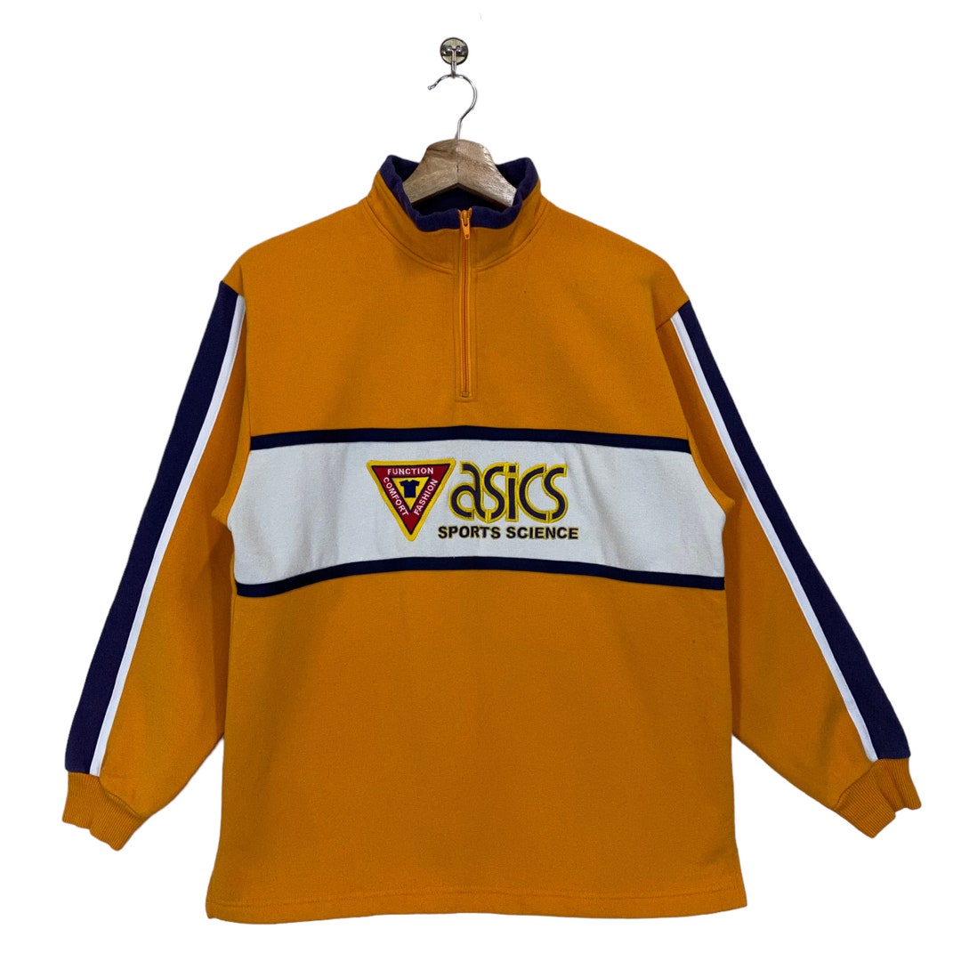 RARE!! Vintage 90s Asics Halfzip Sweatshirt Asics Sweater Asics Half ...