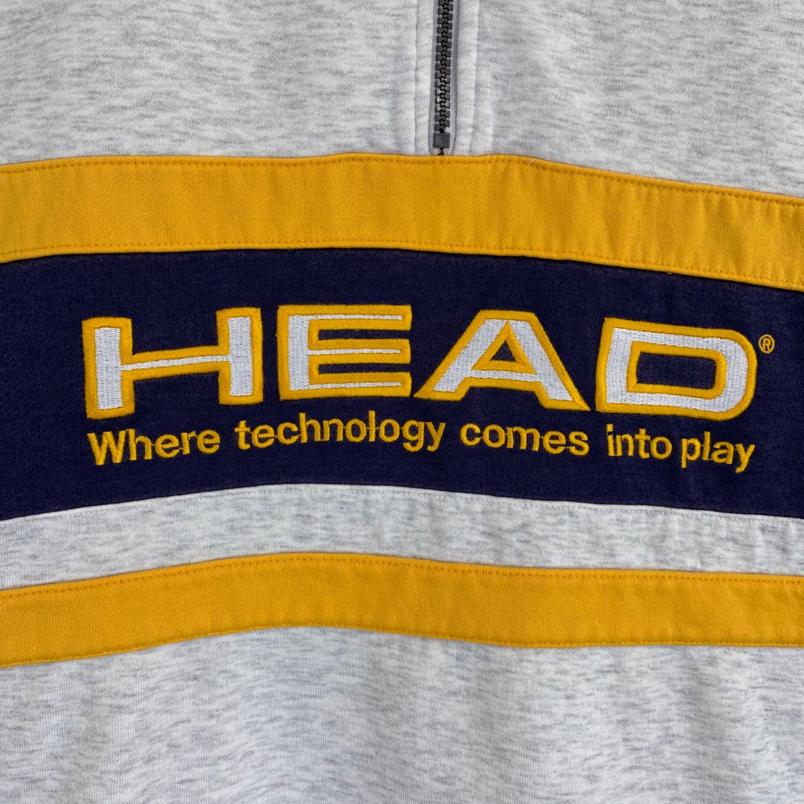 RARE!! Vintage Head Halfzip Sweatshirt Head Sweater Head Big Logo ...