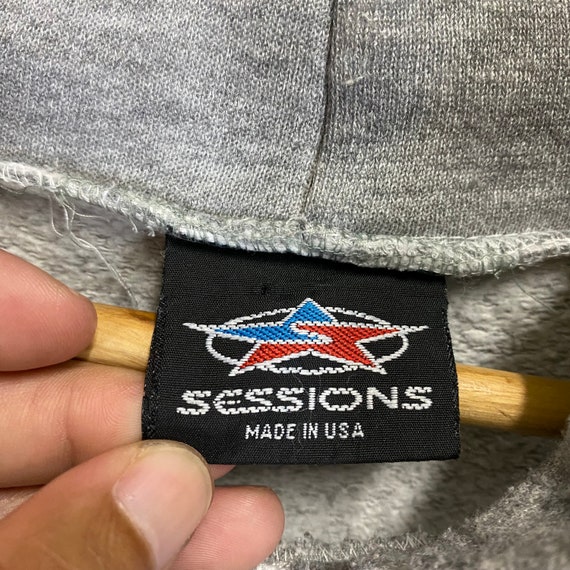 RARE!! Vintage Sessions Skate Small Logo Crewneck Hoo… - Gem
