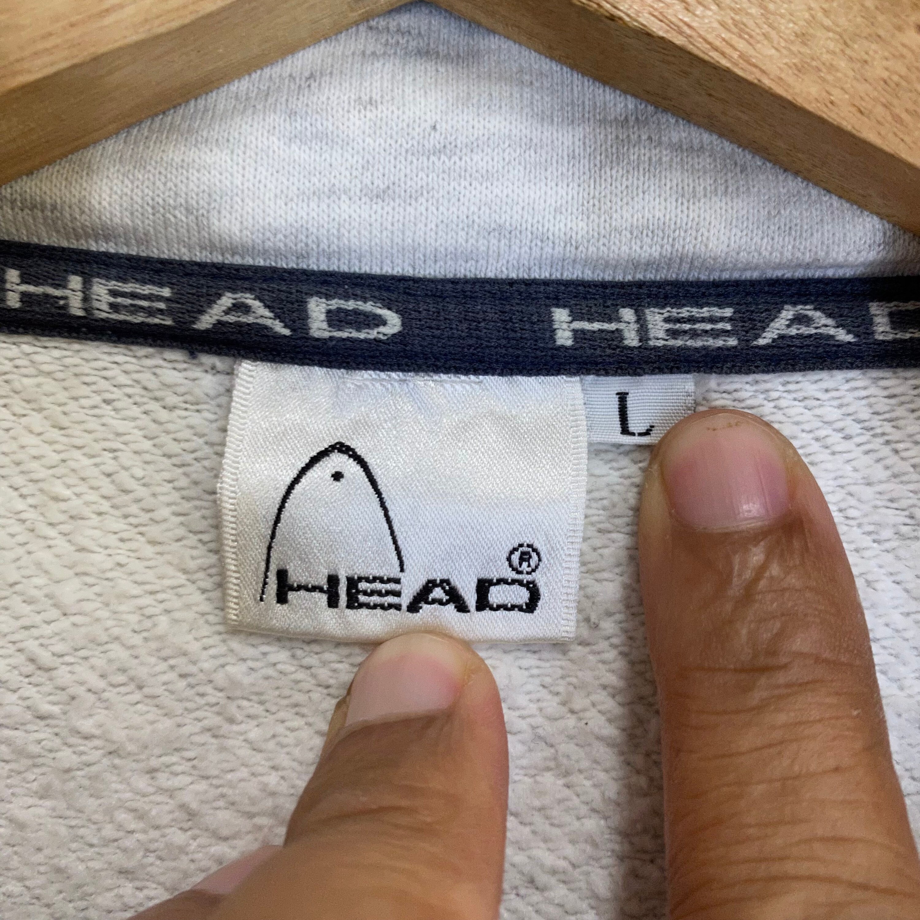RARE!! Vintage Head Halfzip Sweatshirt Head Sweater Head Big Logo ...
