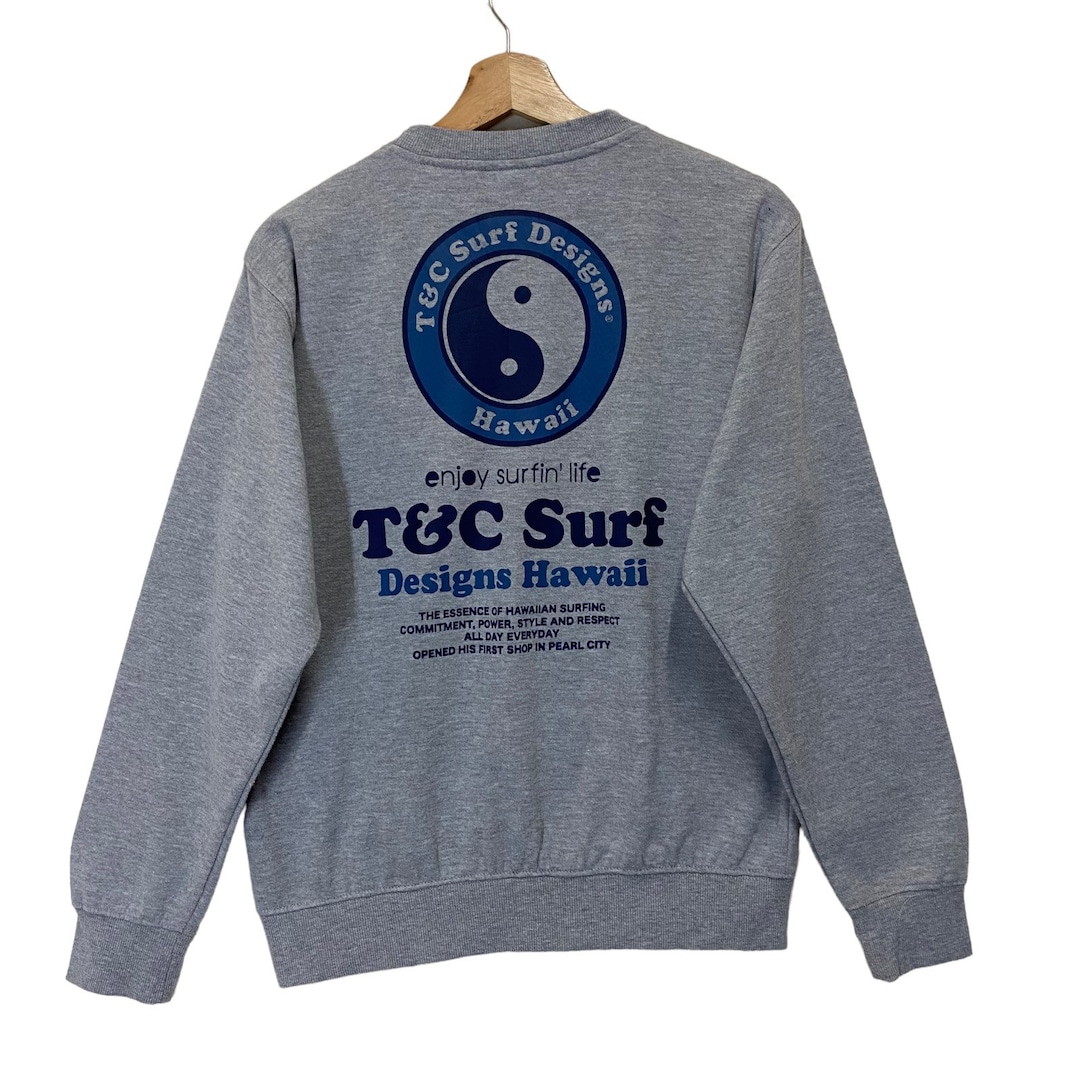 Vintage Tnc Hawaii Surf Design Big Logo Crewneck Sweatshirt Tnc Sweater ...