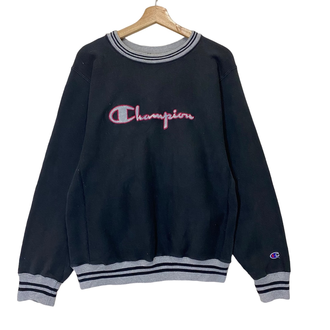 RARE Vintage 90s Champion Reverse Weave Big Logo Crewneck Sweatshirt ...