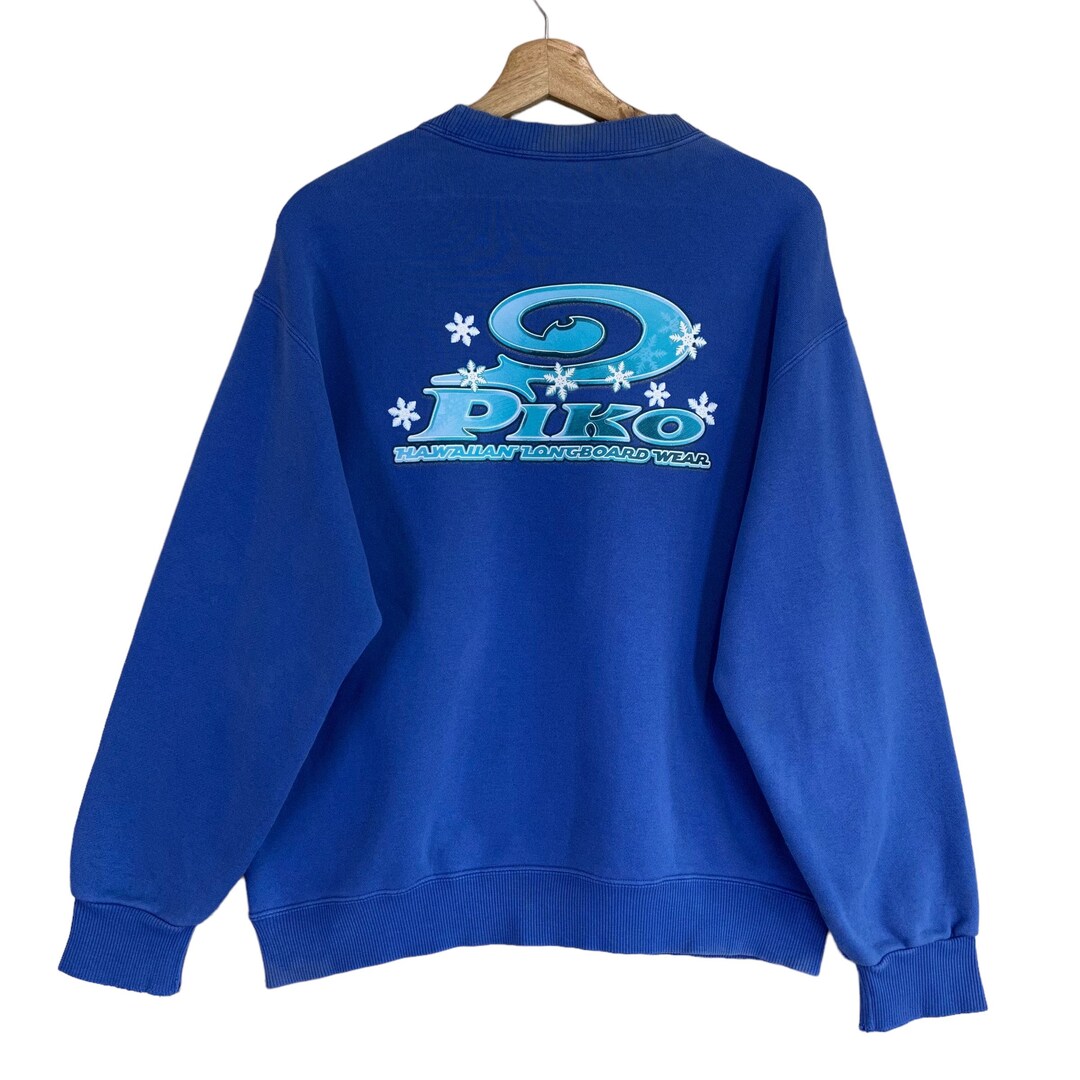 RARE Vintage 90s Piko Surf Hawaiian Longboard Wear Crewneck Sweatshirt Piko Surf Sweater Piko ...