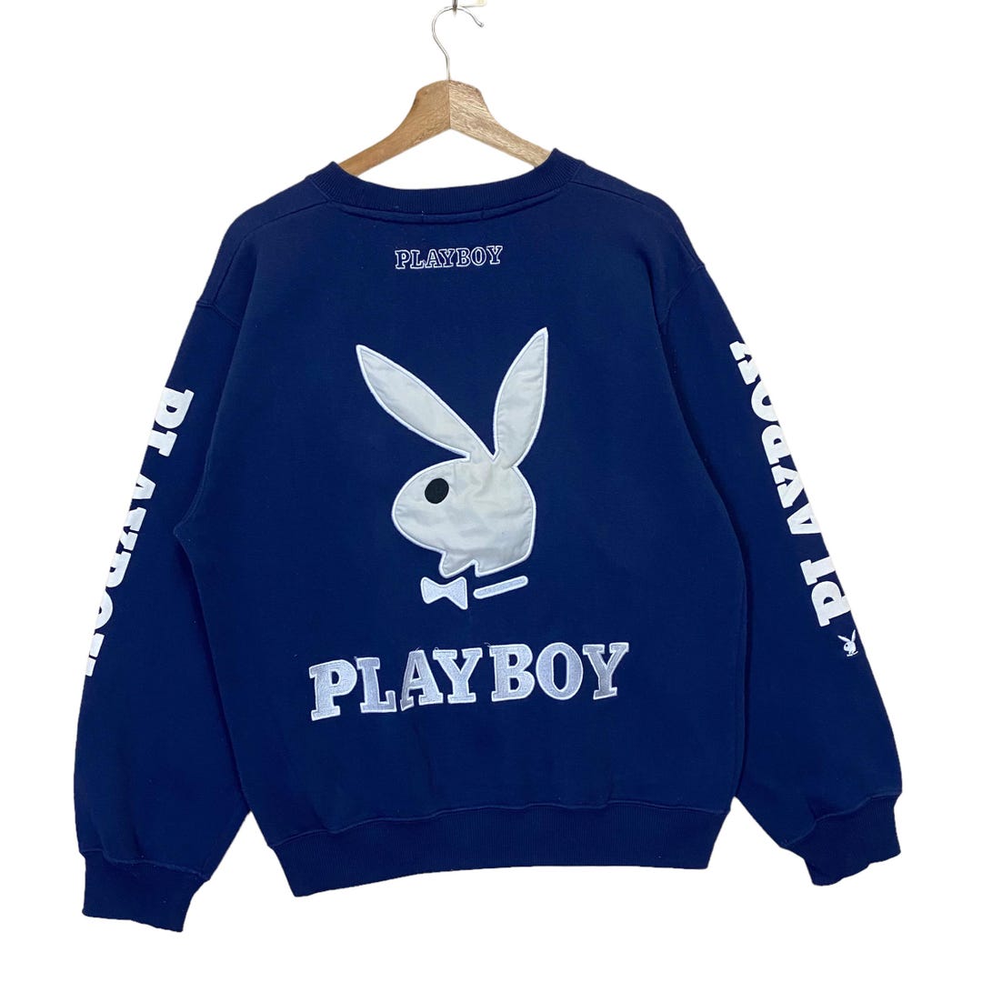 RARE Vintage 90s Playboy Bunny Crewneck Sweatshirt Playboy Jumper Playboy Big Logo Embroidered ...