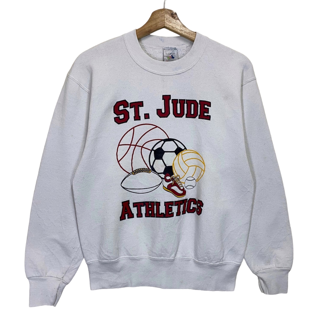 RARE Vintage 90s St Jude Athletics Crewneck Sweatshirt St Jude ...