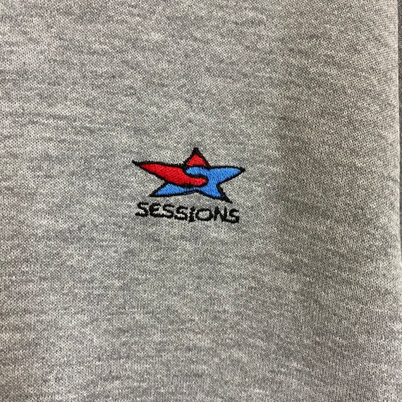 RARE!! Vintage Sessions Skate Small Logo Crewneck Hoo… - Gem