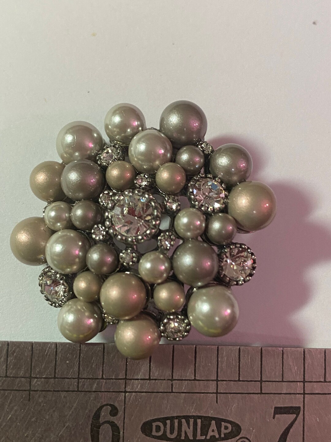 1940's Vintage Monet Pearl and Rhinestone Brooch Amazing Condition - Etsy