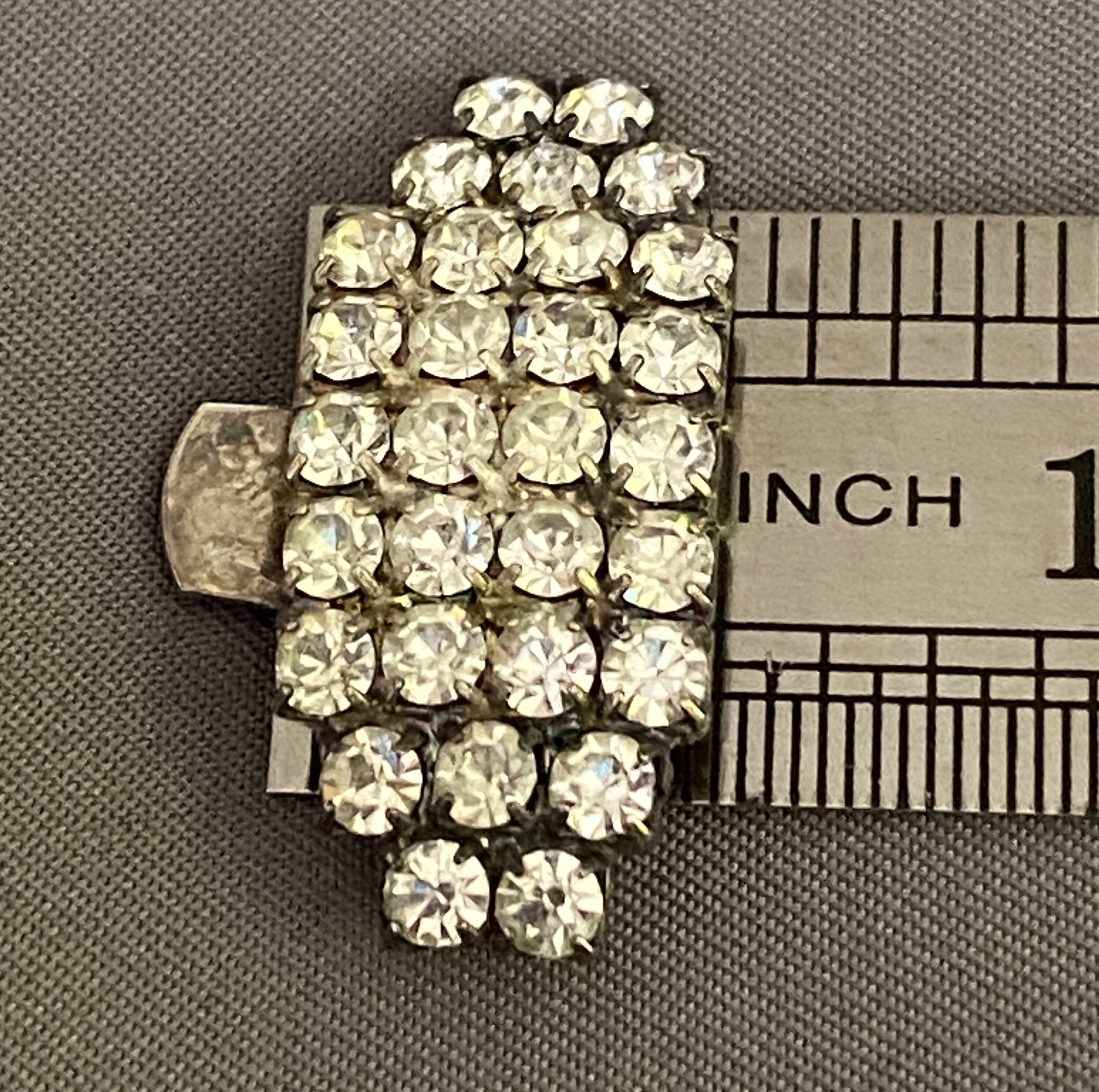 Antique Rhinestone Fur Clips PAIR Art Deco Period 1930s - Etsy