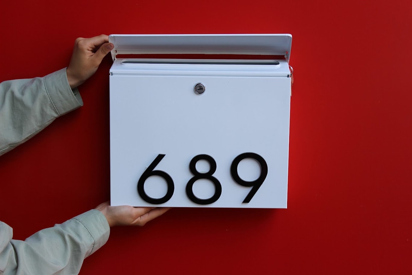 House Numbers Mailbox Wall Mounted Letterbox Name Plate for Postbox ...