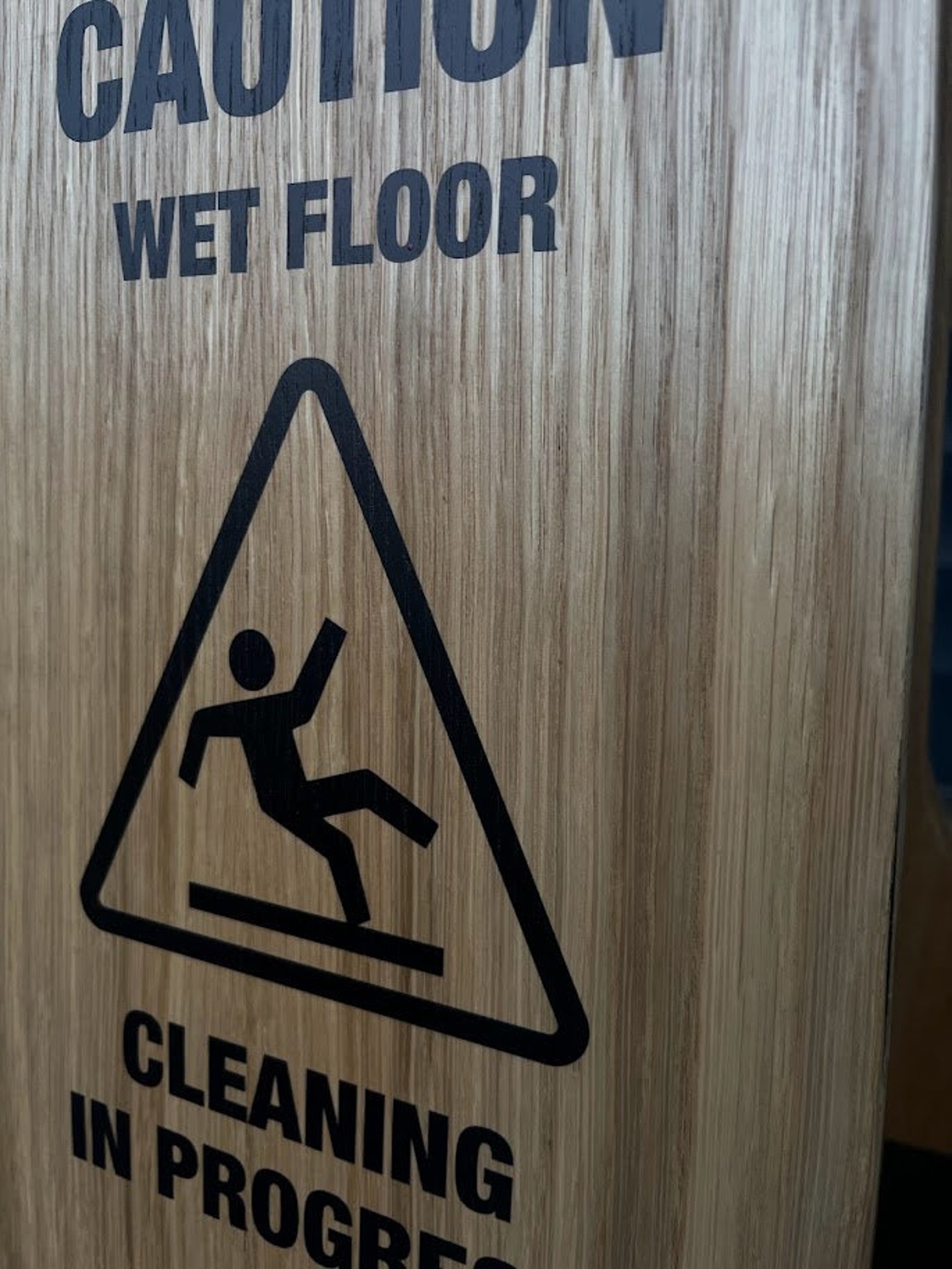Wet Floor Wood Sign - Business Caution Danger Sign - Wet Floor Warning ...