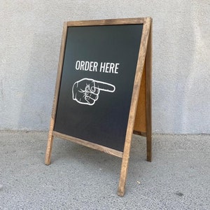 Customizable Chalkboard A-frame Sign: Wood Sandwich Board, Wedding ...