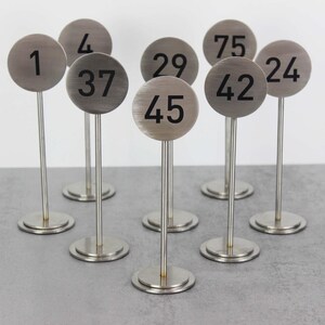 Stainless Steel Table Numbers: Elegant Restaurant Cafe Table Markers - Etsy