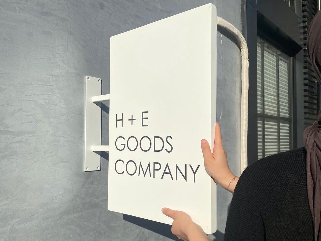 Customizable Blade Sign: Two-sided Outdoor Business Sign - Etsy