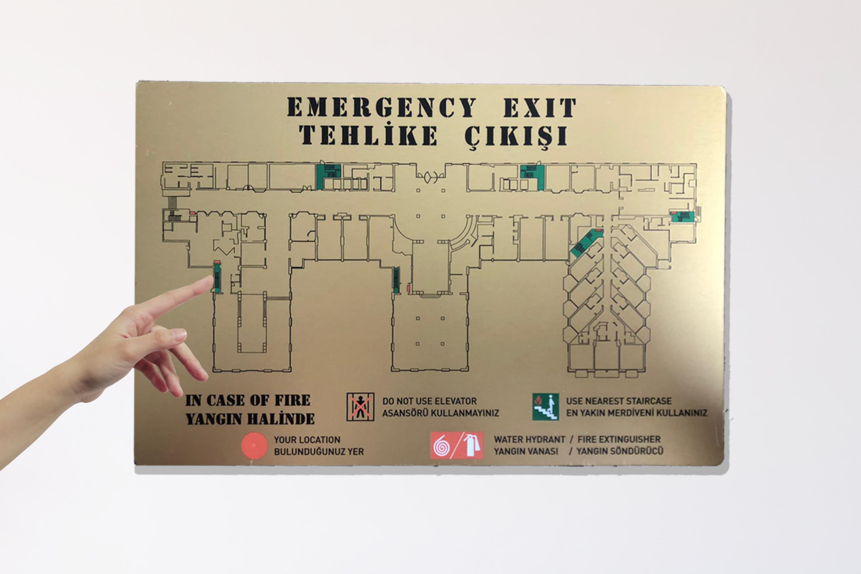 Personalized Emergency Evacuation Plan Map-evacuation Diagram Fire ...