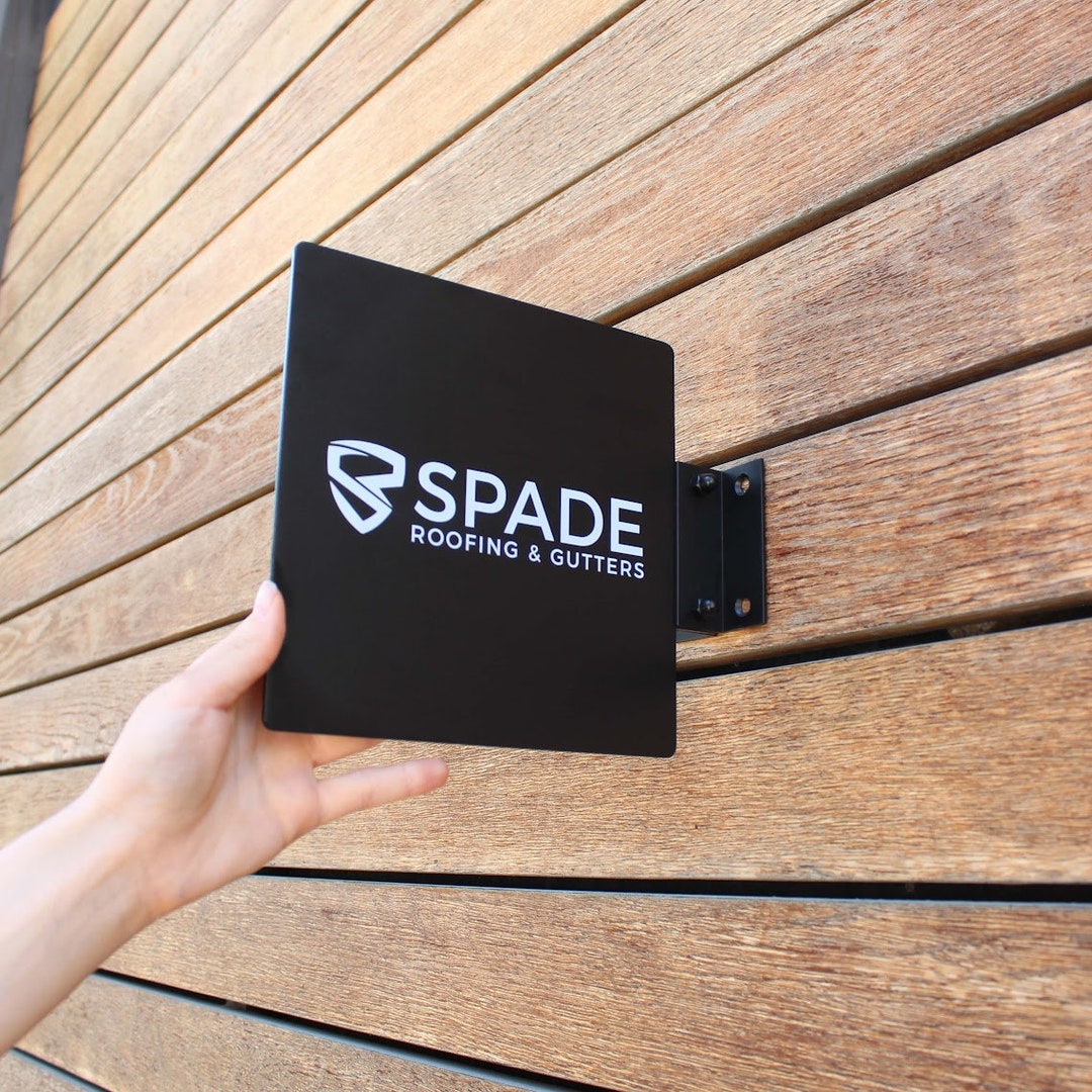 Custom Square Blade Sign Double Sided Shop Sign Outdoor Wall Sign ...