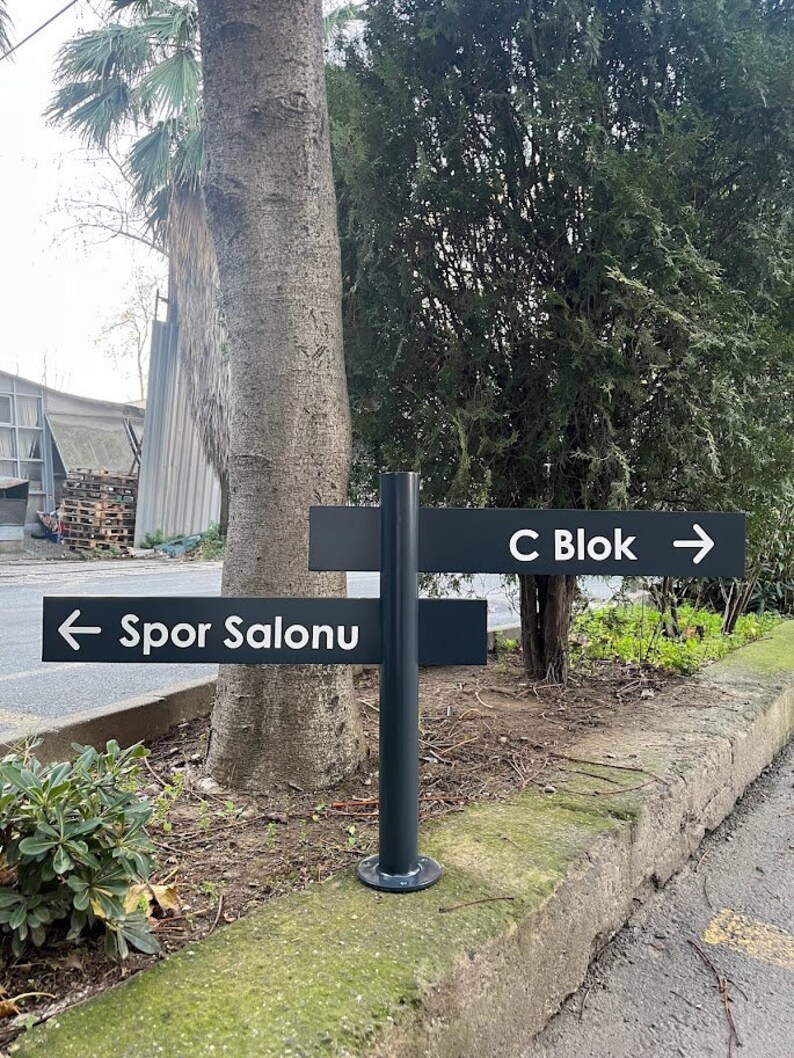 Wayfindig Sign Standing Arrow Signs Customizable Environmental Graphics ...