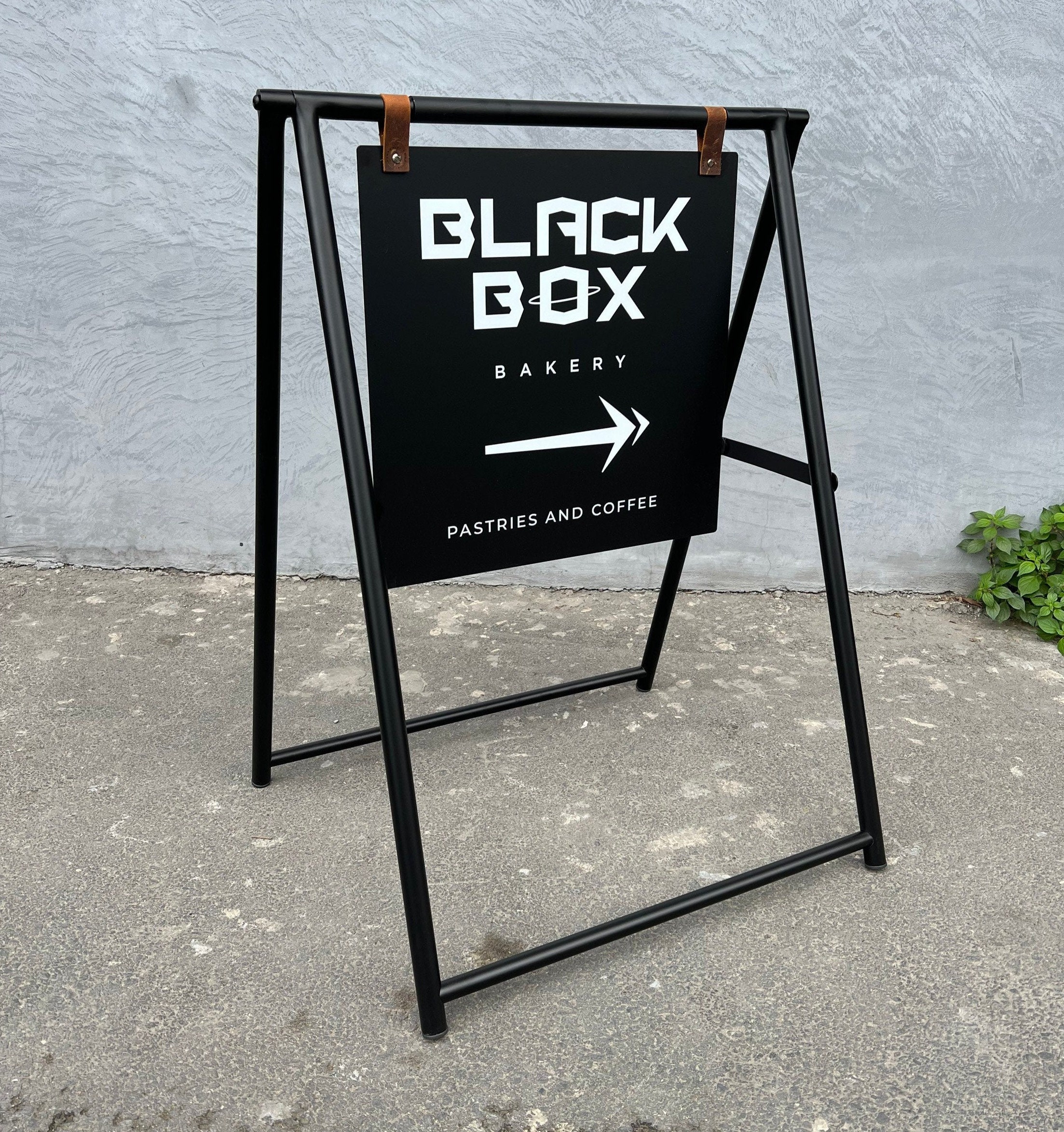 Sandwich Sign Double Sided Folding Sidewalk Sign Metal A Type Frame ...