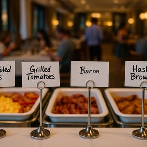Metal Place Card Stand - Tabletop Label & Price Tag Holder for Cafés ...