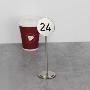 Stainless Steel Table Numbers - Reception Table Numbers - Elegant Table ...