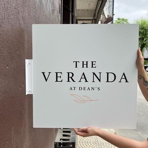 Custom Square Blade Sign: Double Sided Outdoor Shop Sign - Etsy