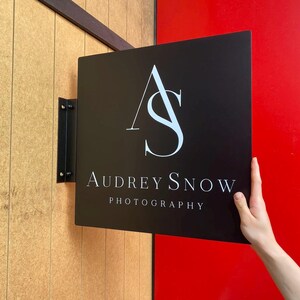 Custom Square Blade Sign: Double Sided Outdoor Shop Sign - Etsy