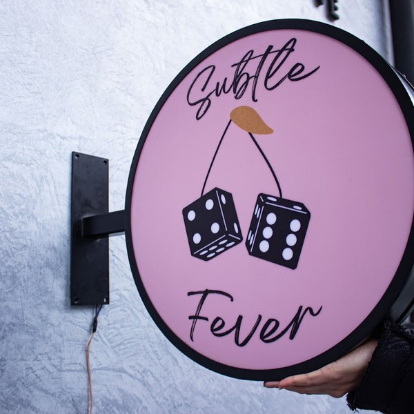 18 Backlit Round Sign - Etsy