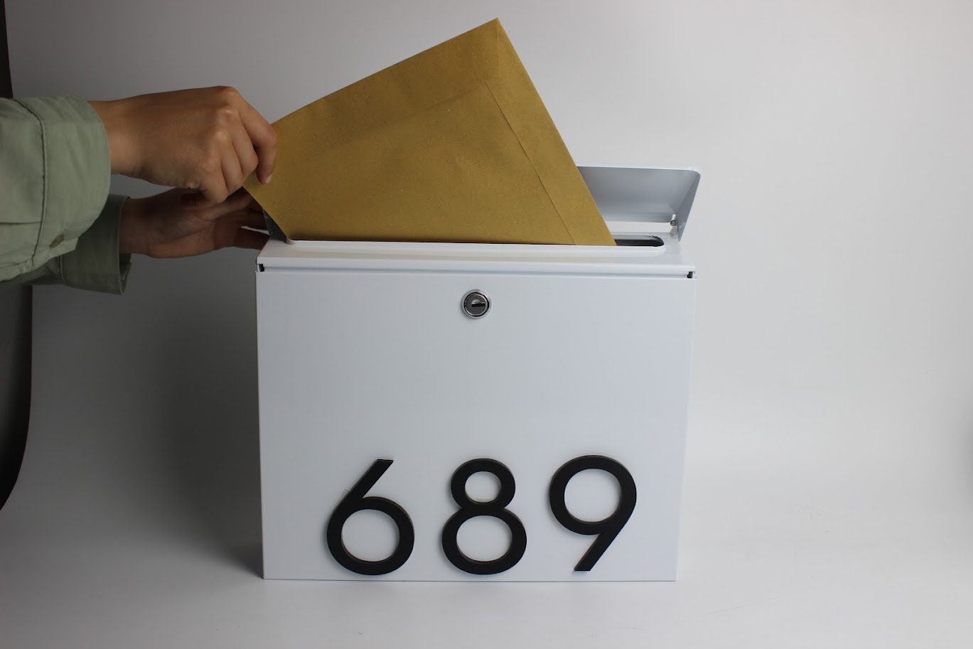 House Numbers Mailbox Wall Mounted Letterbox Name Plate for Postbox ...