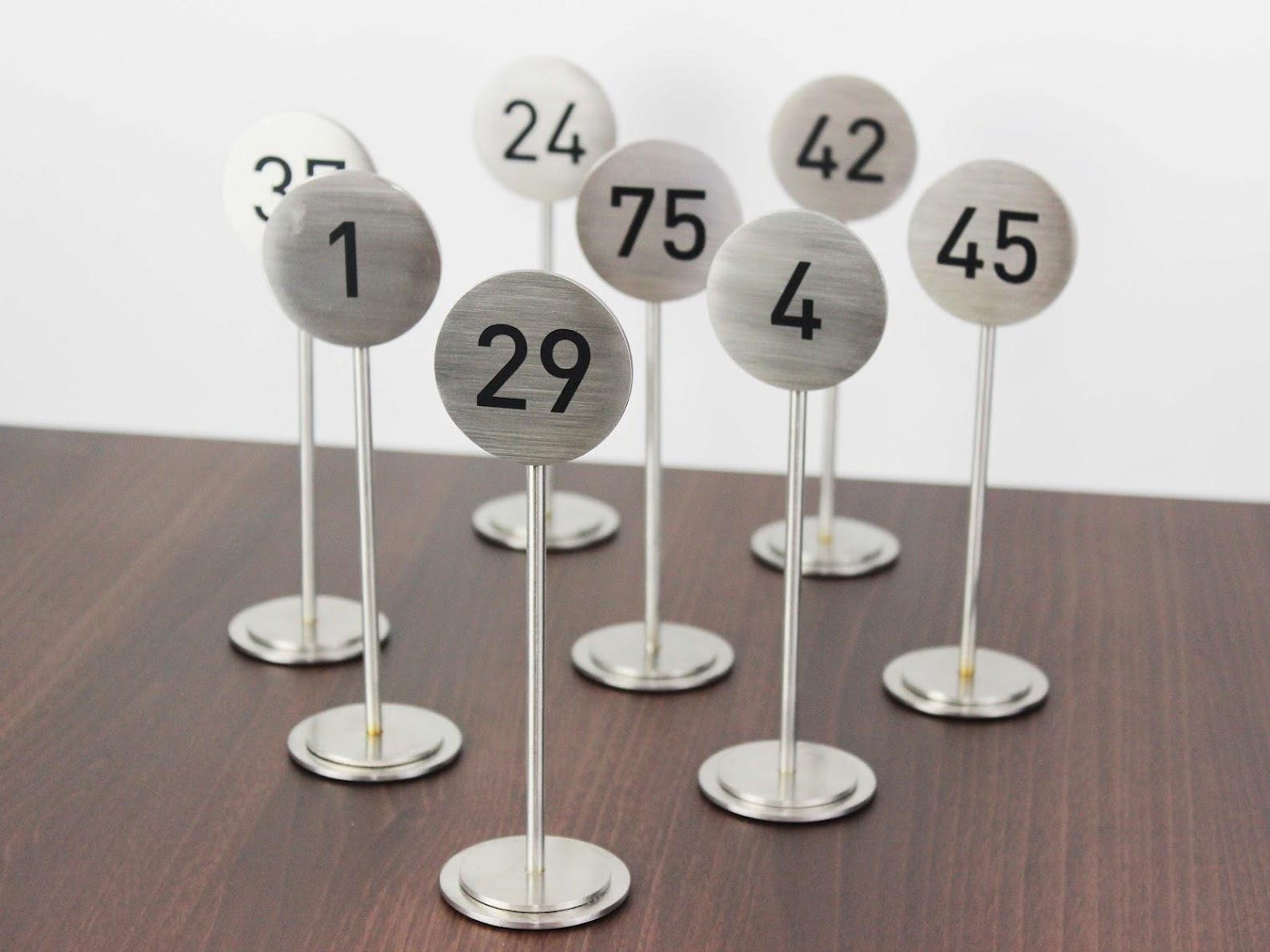 Stainless Steel Table Numbers Reception Table Numbers Elegant Table ...