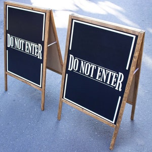 Custom Chalkboard Erasable Sign - Wood Sandwich Sign - A Frame Sidewalk ...