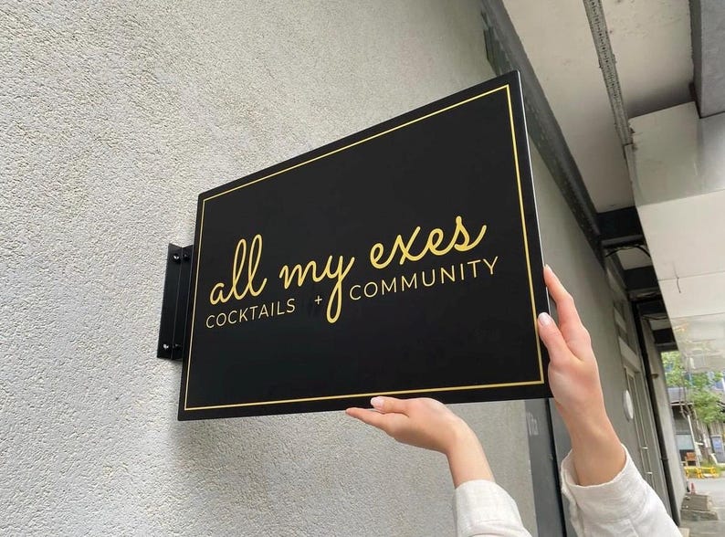 Customizable Aluminum Blade Sign: Double Sided, Wall Mounted - Etsy