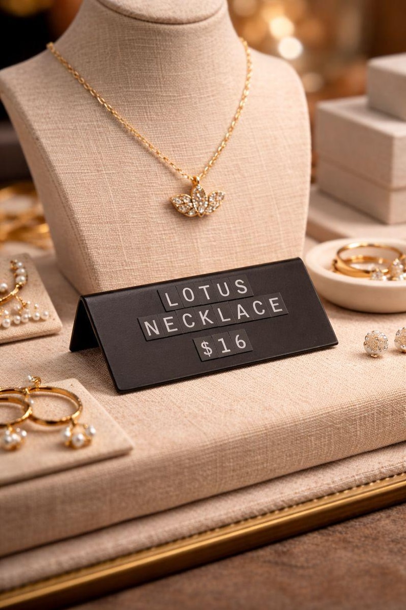 Letrero de mostrador - Letras magnéticas intercambiables para exhibir ...