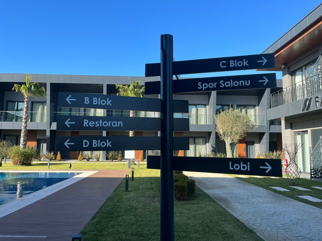 Wayfindig Sign Standing Arrow Signs Customizable Environmental Graphics ...