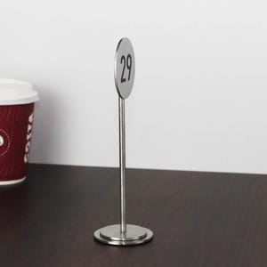 Stainless Steel Table Numbers - Reception Table Numbers - Elegant Table ...