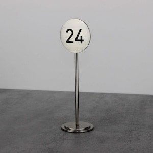 Stainless Steel Table Numbers - Reception Table Numbers - Elegant Table ...