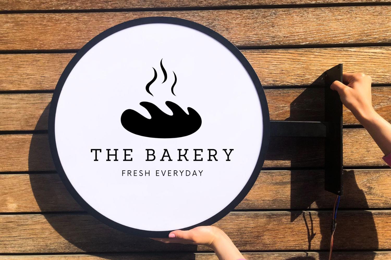 Circle Double Sided Lightbox Sign Personalized Light up Business Sign ...