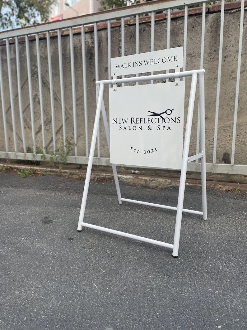 Sidewalk Sign With Header , A Type Frame Board, Pavement Signage, for ...