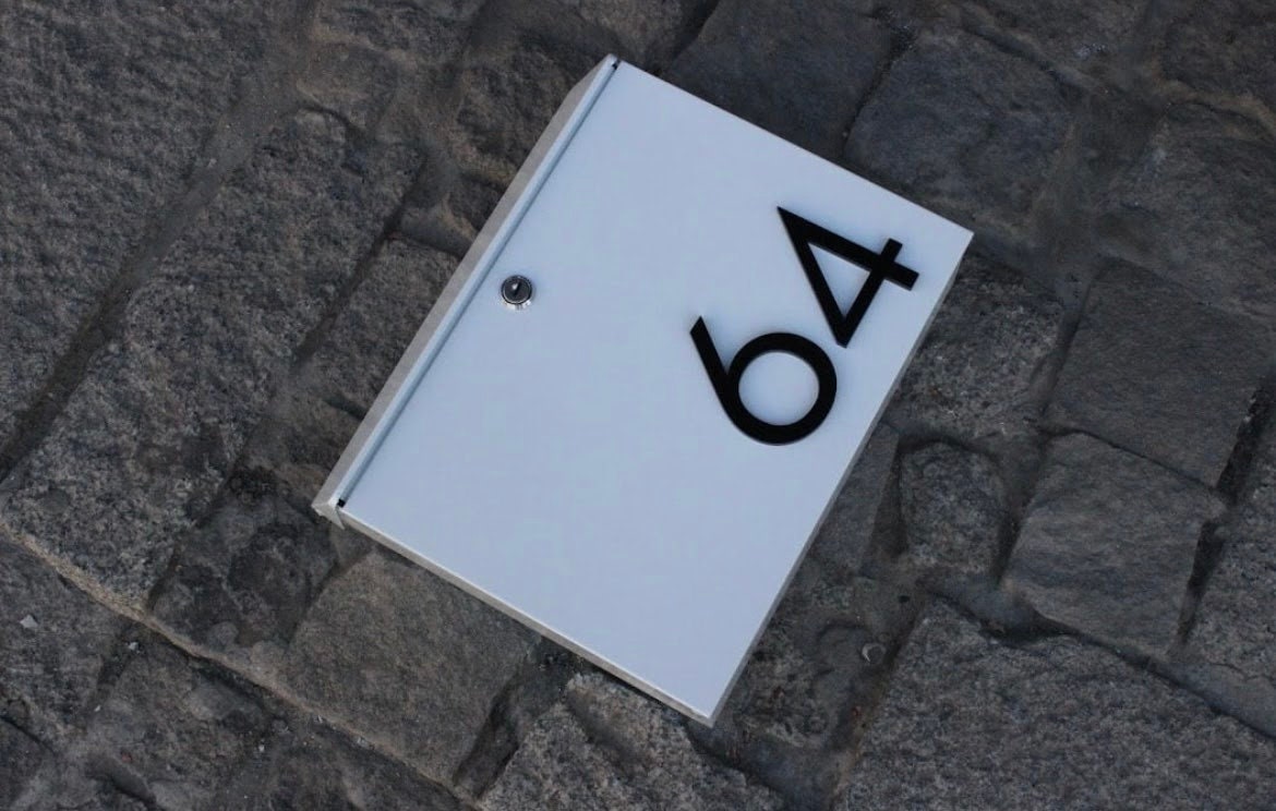 House Numbers Mailbox Wall Mounted Letterbox Name Plate for Postbox ...