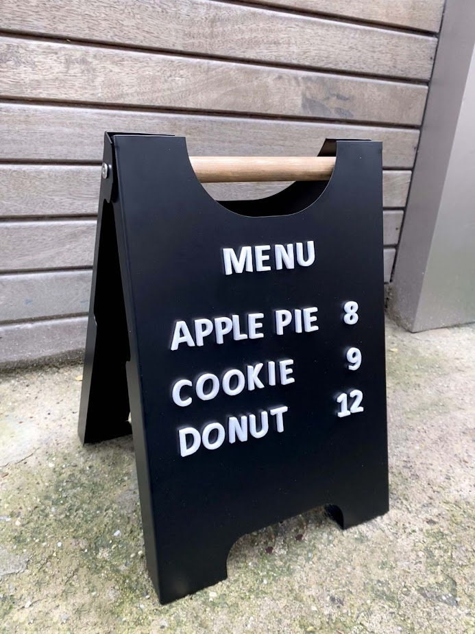 Magnetic Letter Sidewalk Sign Custom Metal A-frame Sign Design Walkway ...