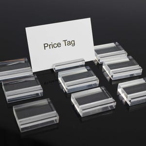 Acrylic Price Stand Business Card Holder Acrylic Branding Tag Modern ...