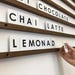 Handcrafted Wooden Menu Board With Interchangeable Letters - Cafe Sign ...