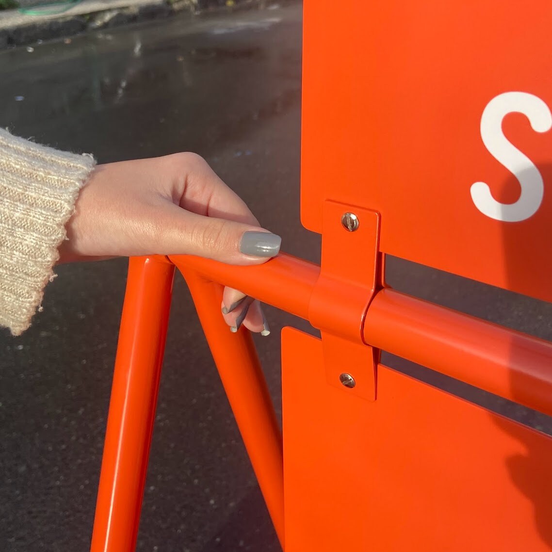 Sidewalk Sign With Header , A Type Frame Board, Pavement Signage, for ...