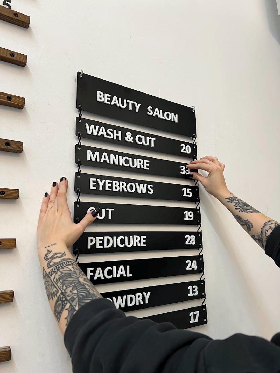 Hanging Cafe Menu Sign Menu Display Hanging Bar Wall Hanging Letter ...